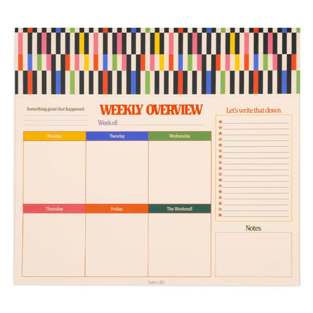 Desk Notepad - Mid Century Stripe